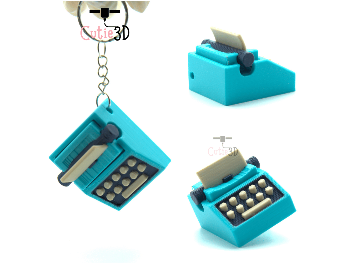 👌 Cutie3D Vintage Typewriter Fidget Clicker Keychain - Cute Backpack ...