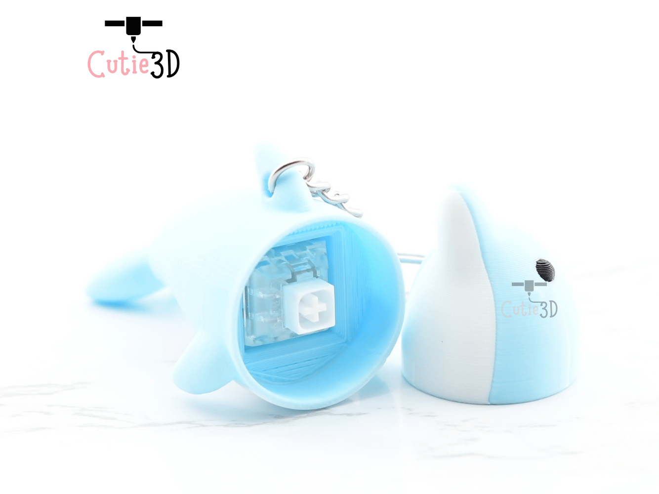 🐬 Cutie3D Dolphin Keycap Fidget Clicker Keychain - Cute Backpack ...