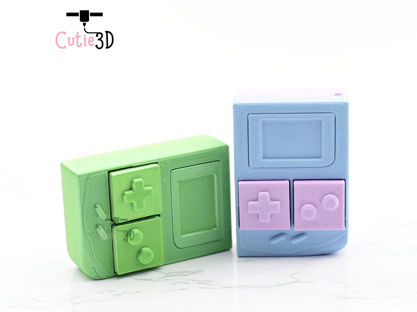 👦 Cutie3D Retro Nintendo Game Boy Keycap Fidget Clicker Keychain - Cute ...
