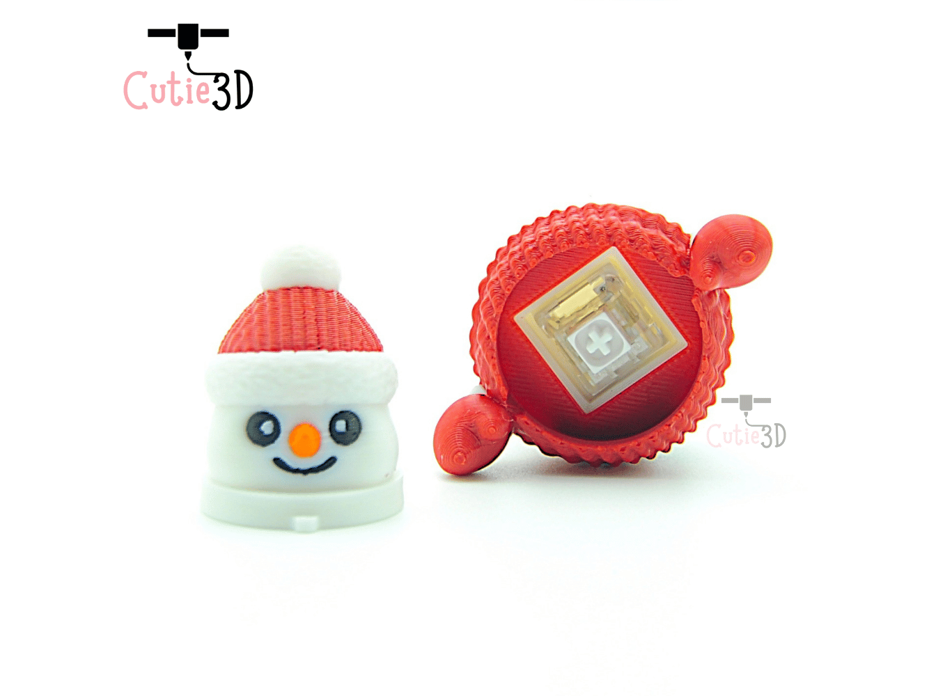 ☃️ Cutie3D Winter Snowman Keycap Fidget Clicker Keychain - Cute ...