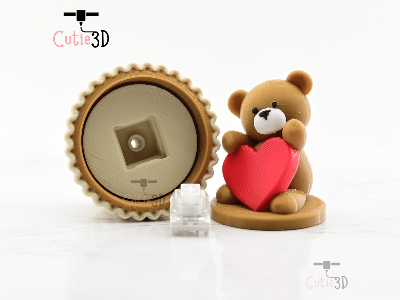 🐻 Cutie3D Twisty Clicker Valentine Bear Cupcake - Cute Valentine Gifts ...