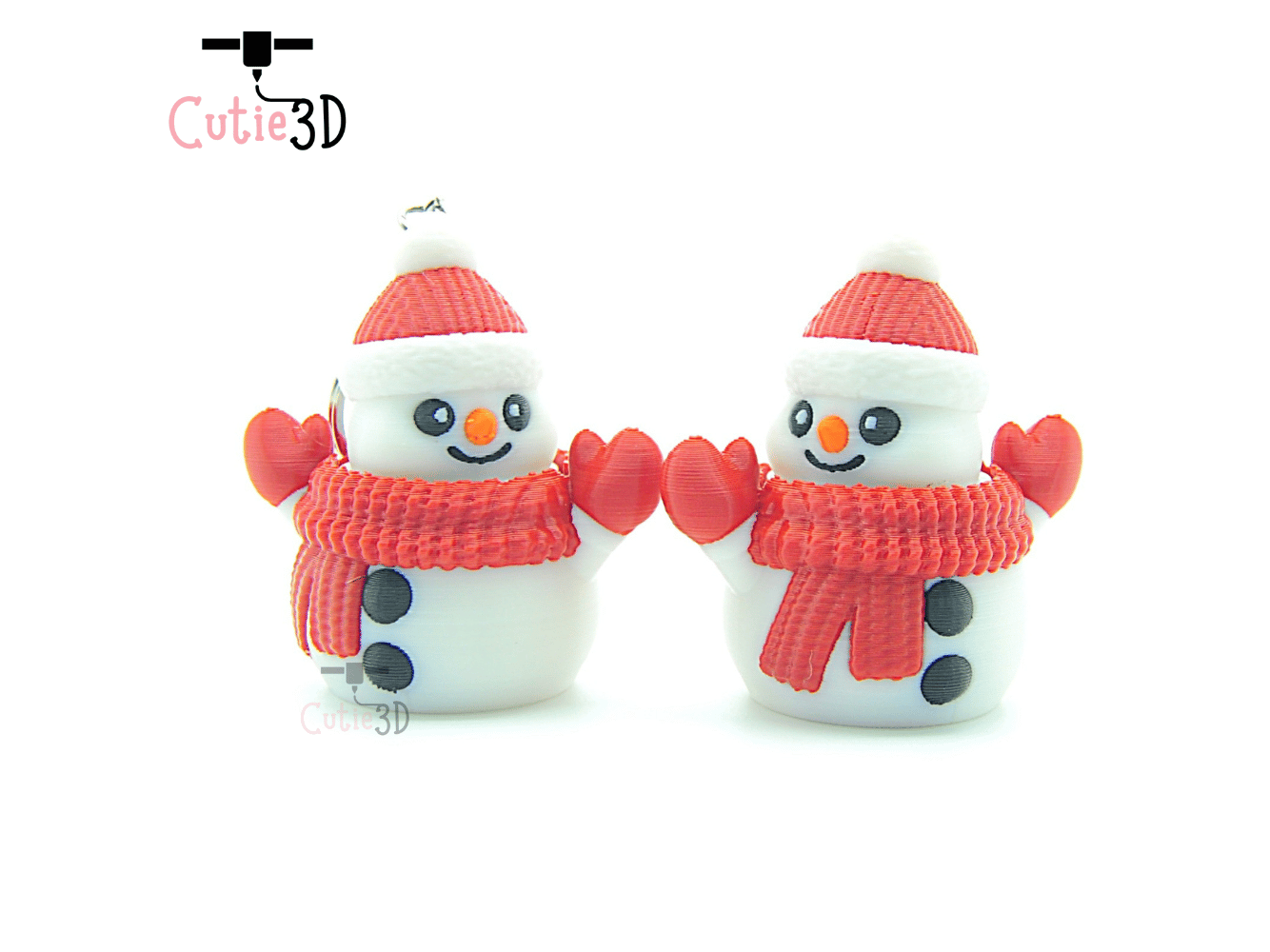 ☃️ Cutie3D Winter Snowman Keycap Fidget Clicker Keychain - Cute ...