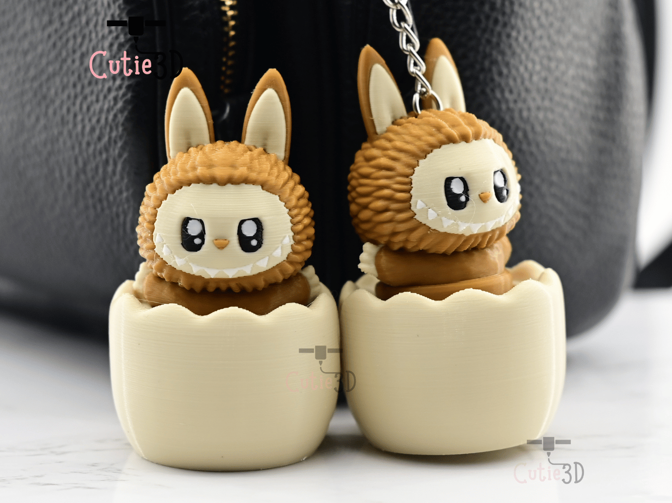 🥚 Cutie3D Twisty Clicker Easter Egg Labubu Keychain - Cute Backpack ...