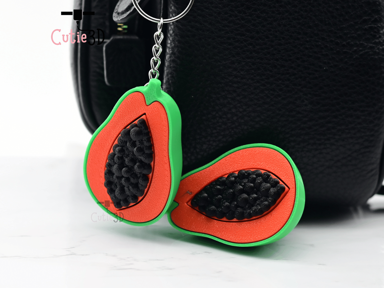 👌 Cutie3D Half Cut Papaya Keycap Fidget Clicker Keychain - Cute ...