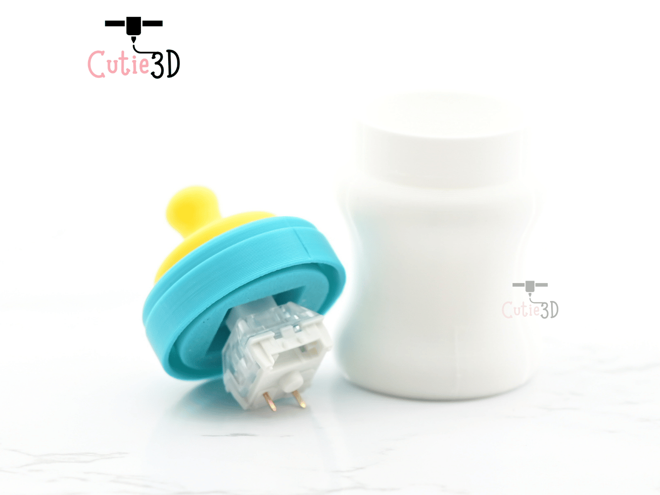 👌 Cutie3D Keycap Fidget Clicker Baby Milk Bottle Keychain - Cute ...