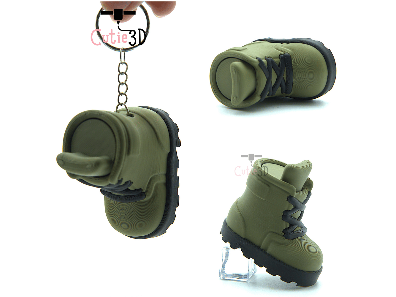 🎒 Cutie3D Shoes and Boots for Fashion Lovers Set of Clicker Keychains ...