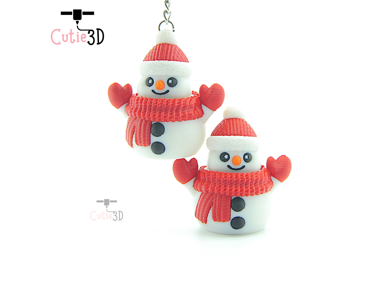 ☃️ Cutie3D Winter Snowman Keycap Fidget Clicker Keychain - Cute ...