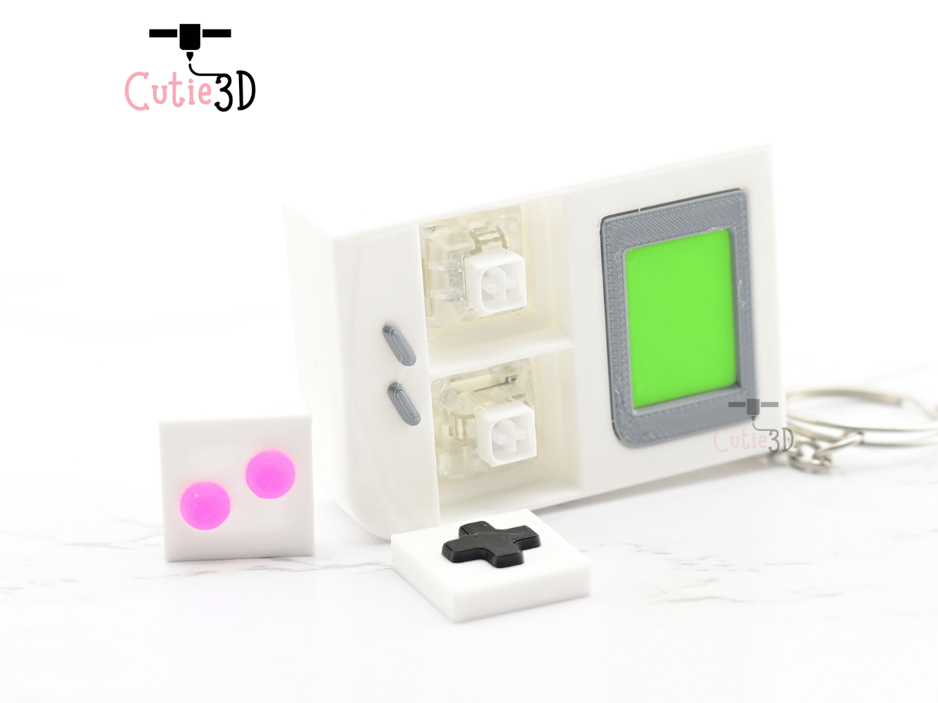 👦 Cutie3D Retro Nintendo Game Boy Keycap Fidget Clicker Keychain - Cute ...