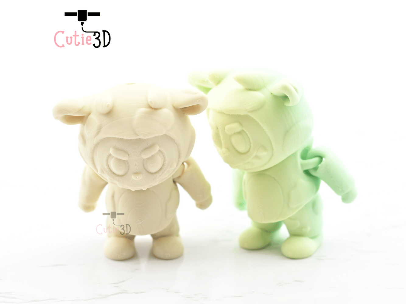 🐄 Cutie3D Articulated Labubu In Cow Custom Keychain - Симпатичный ...