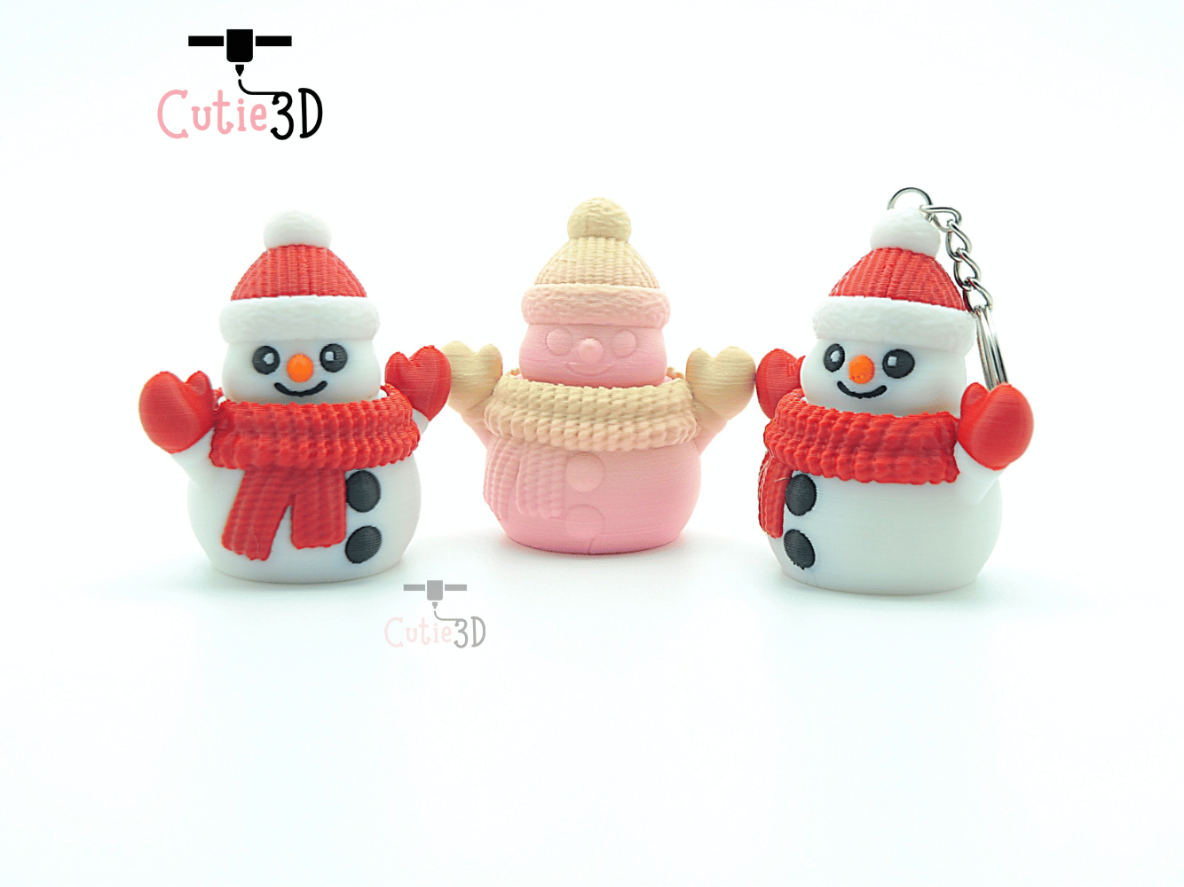 ☃️ Cutie3D Winter Snowman Keycap Fidget Clicker Keychain - Cute ...