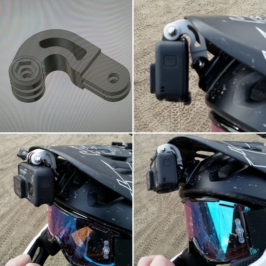 Free STL file Curved GoPro Bracket 📷 ・3D printer design to download・Cults
