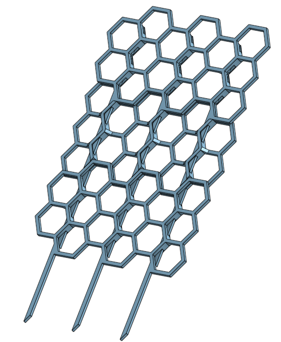 🌿 Honeycomb plant support wide 208x219 mm・Free 3D File for ・Cults