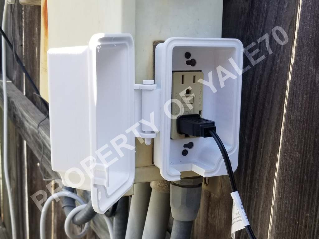⚙️ Outdoor GFCI Outlet Cover・Free 3D File for ・Cults