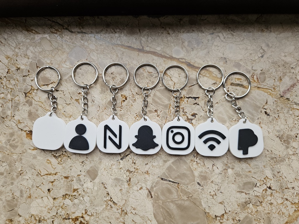 🔑 NFC Tag Keychains・Kostenlos 3D Datei für ・Cults