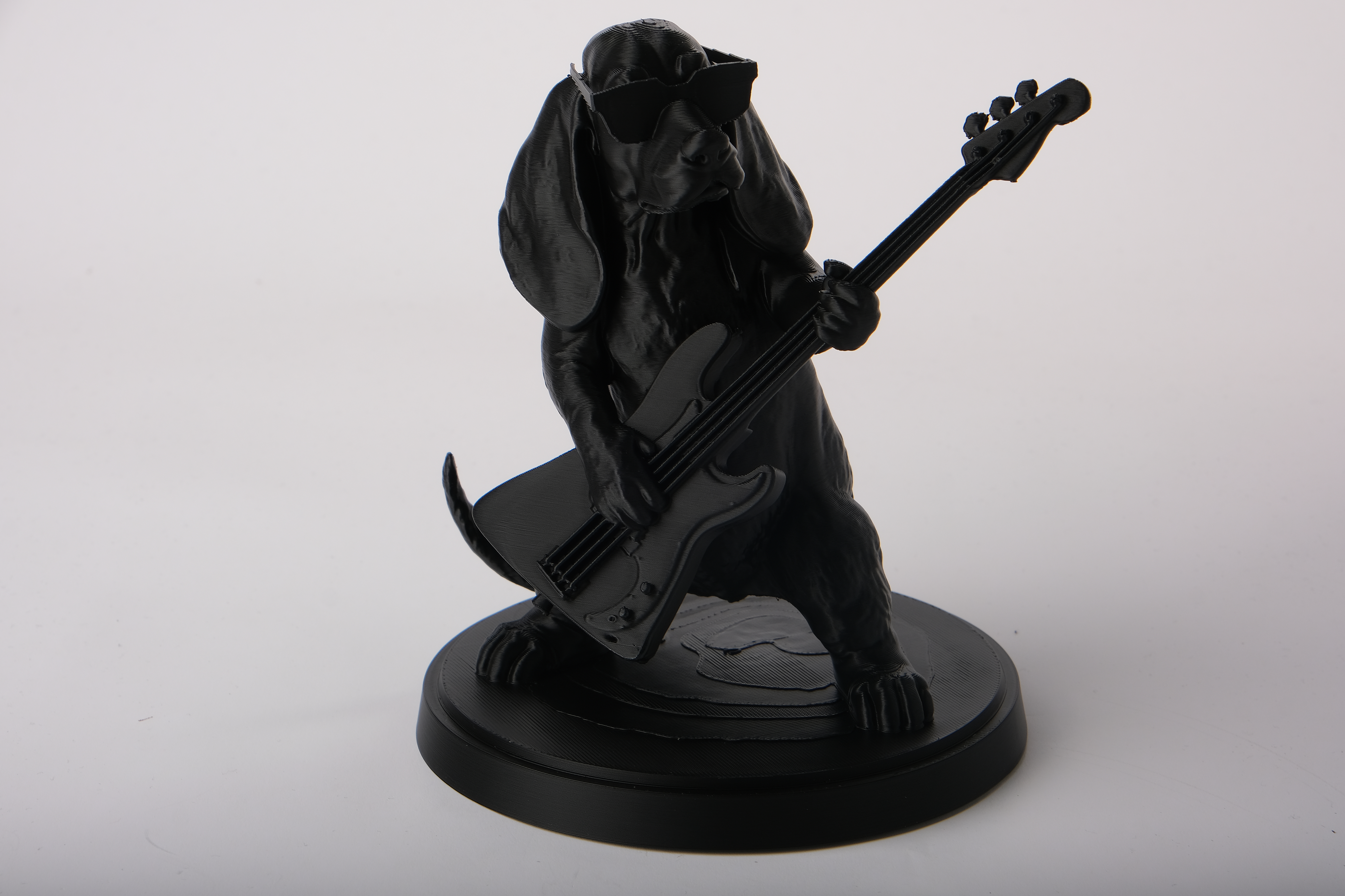 🐕 Dog Star - Basset Hound Rockstar Playing Bass Guitar・Free 3D File for ...