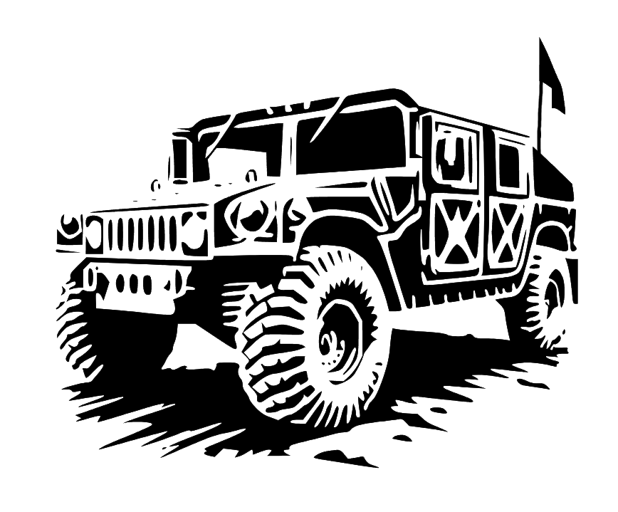 🎨 Humvee Stencil・Free 3D File for ・Cults