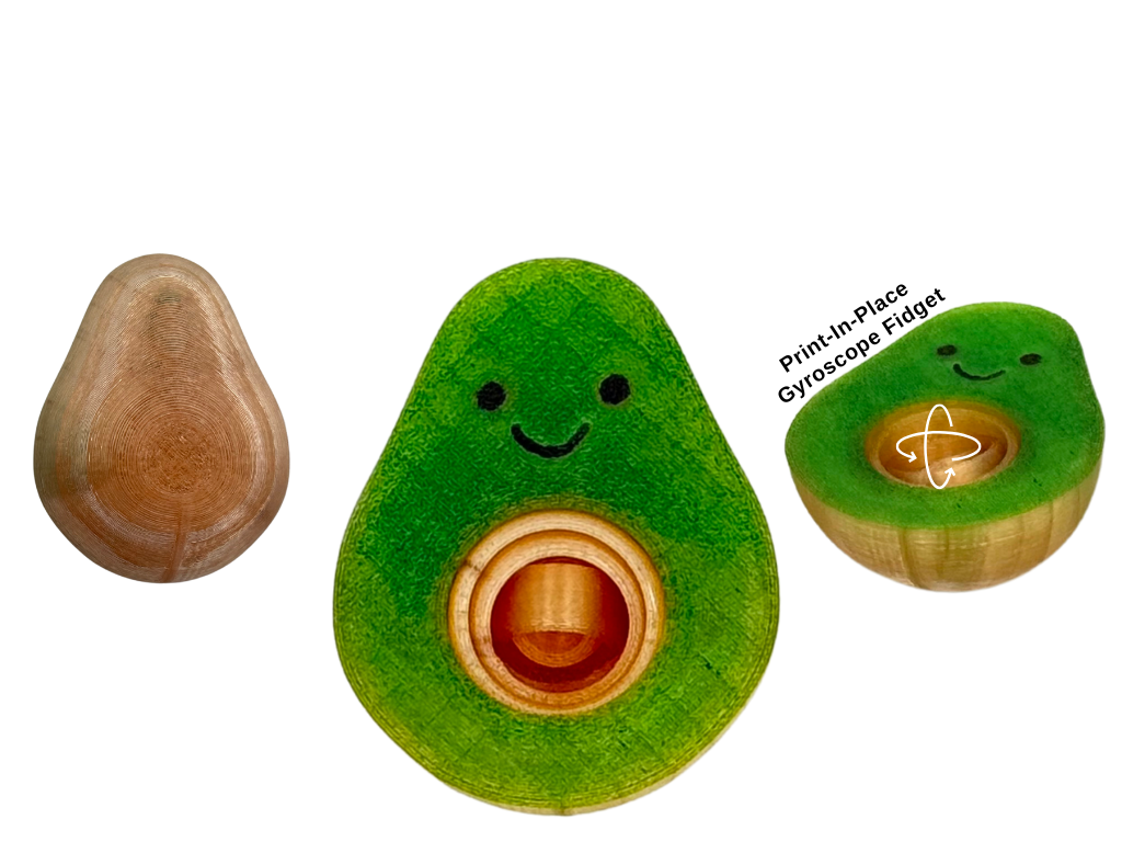 🥑 Avocado Gyroscopic Fidget Toy (GyrAvo)・Free 3D File for ・Cults