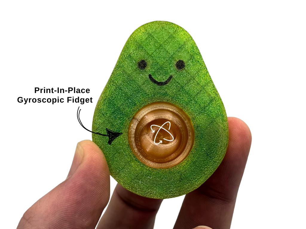 🥑 Avocado Gyroscopic Fidget Toy (GyrAvo)・Free 3D File for ・Cults