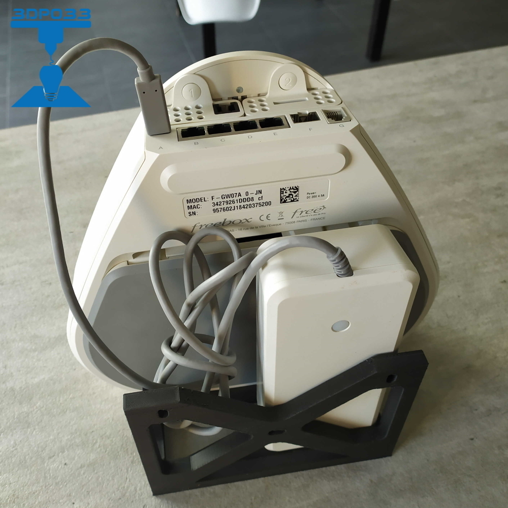 Fichier 3D Support mural serveur Freebox Delta 🏠 ・Plan à imprimer en 3D ...