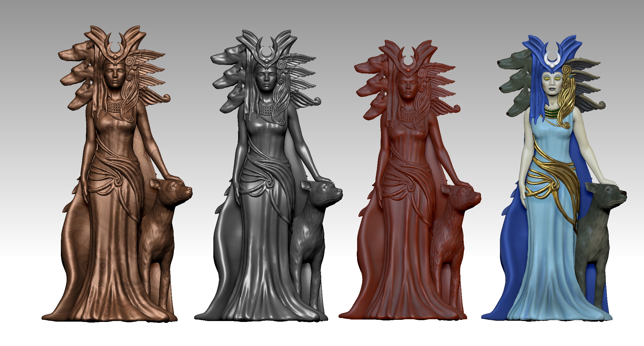 👫 Goddess Hecate statue・ STL File for 3D printing・Cults