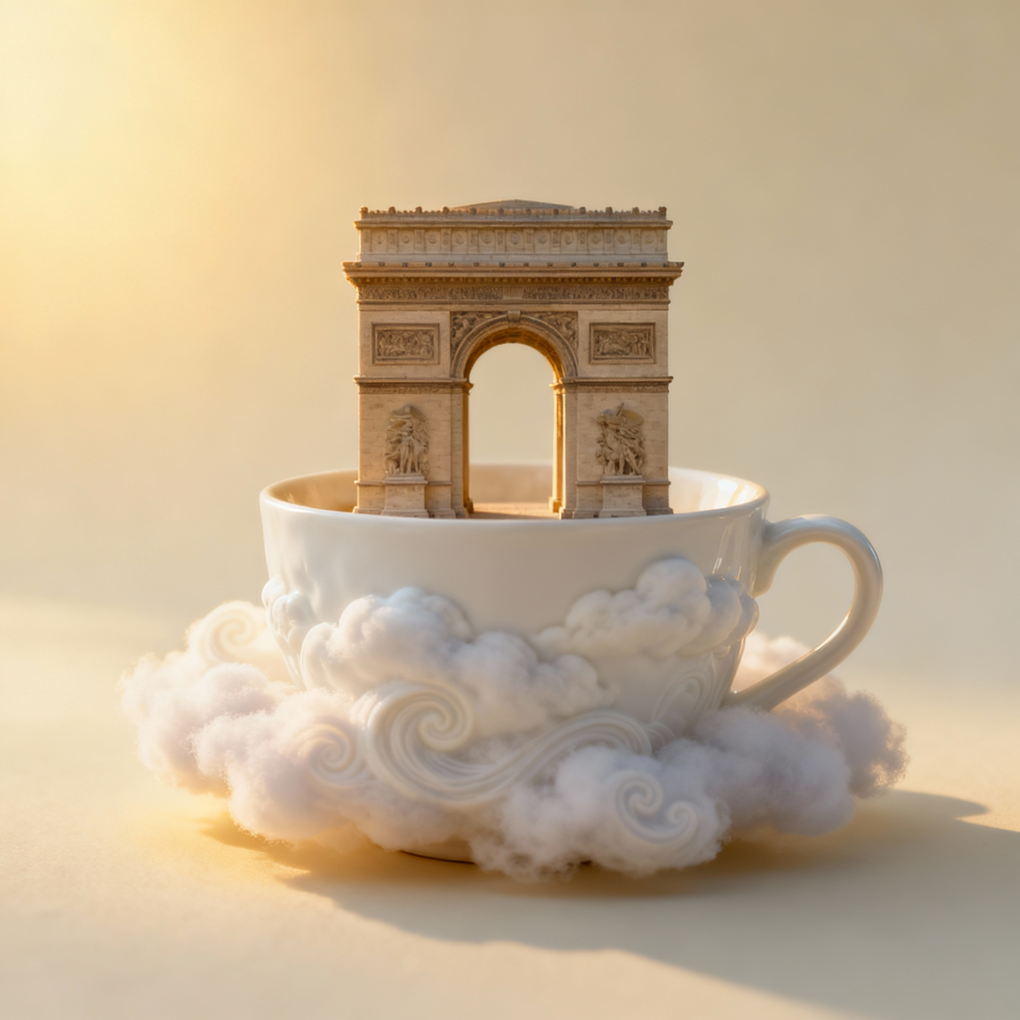 ☁️ Paris Arc de Triomphe in Teacup Cloud 3D Print STL File・Free 3D File ...