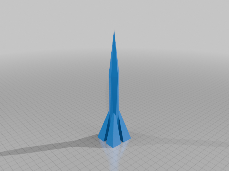 🚀 Low Poly Rocket・Free STL File for 3D printing・Cults