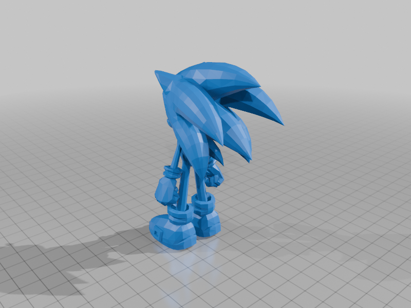 👽 Sonic Standing・Free 3D File for ・Cults
