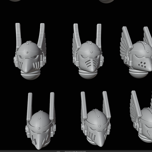 🆕 GLOOMY ANGELS BEAKY HELMETS FOR NEW HERESY・ 3D File for 3D printing・Cults
