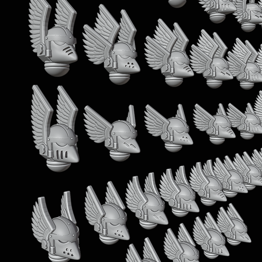 🆕 GLOOMY ANGELS BEAKY HELMETS FOR NEW HERESY・ 3D File for 3D printing・Cults