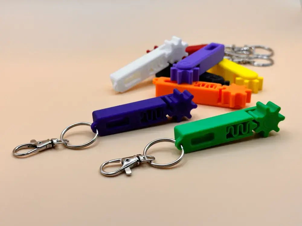 ⚙️ Gear Click Fidget Keychain (Print-In-Place)・Free 3D File for ・Cults