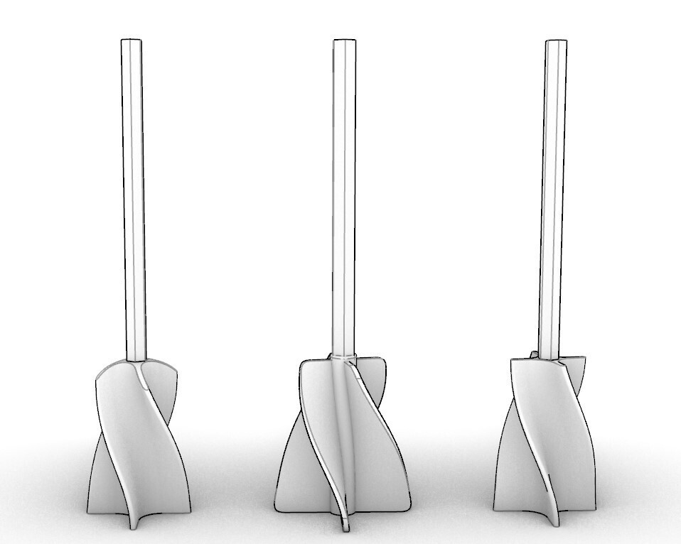 🎨 Spiral Mixing Paddle Trio – For Paint, Resin & More・Free STL File for ...