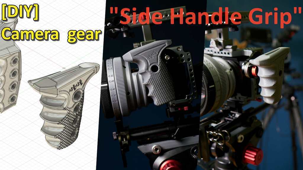 📷 Camera gear, Side Handle grip (Arri Rosette mount & 1/4 screws fixed ...