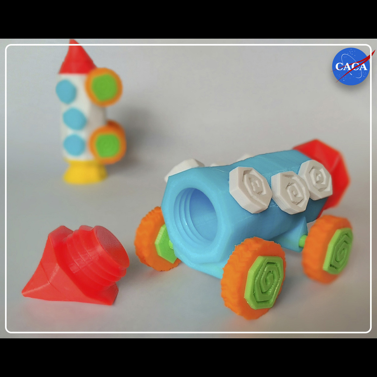 🚀 Crazy Rocket with Wheels and a Secret Compartment・ 3D File for ・Cults