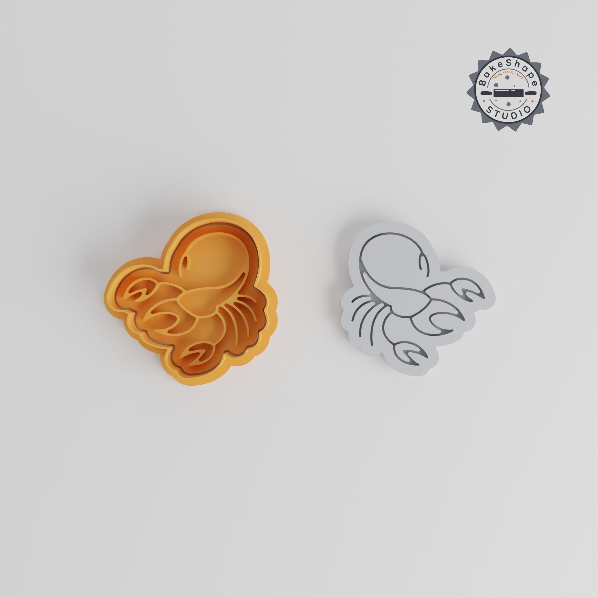 ♏ Scorpio Zodiac Cookie Cutter & Stamp, Astrology Scorpion, Horoscope ...