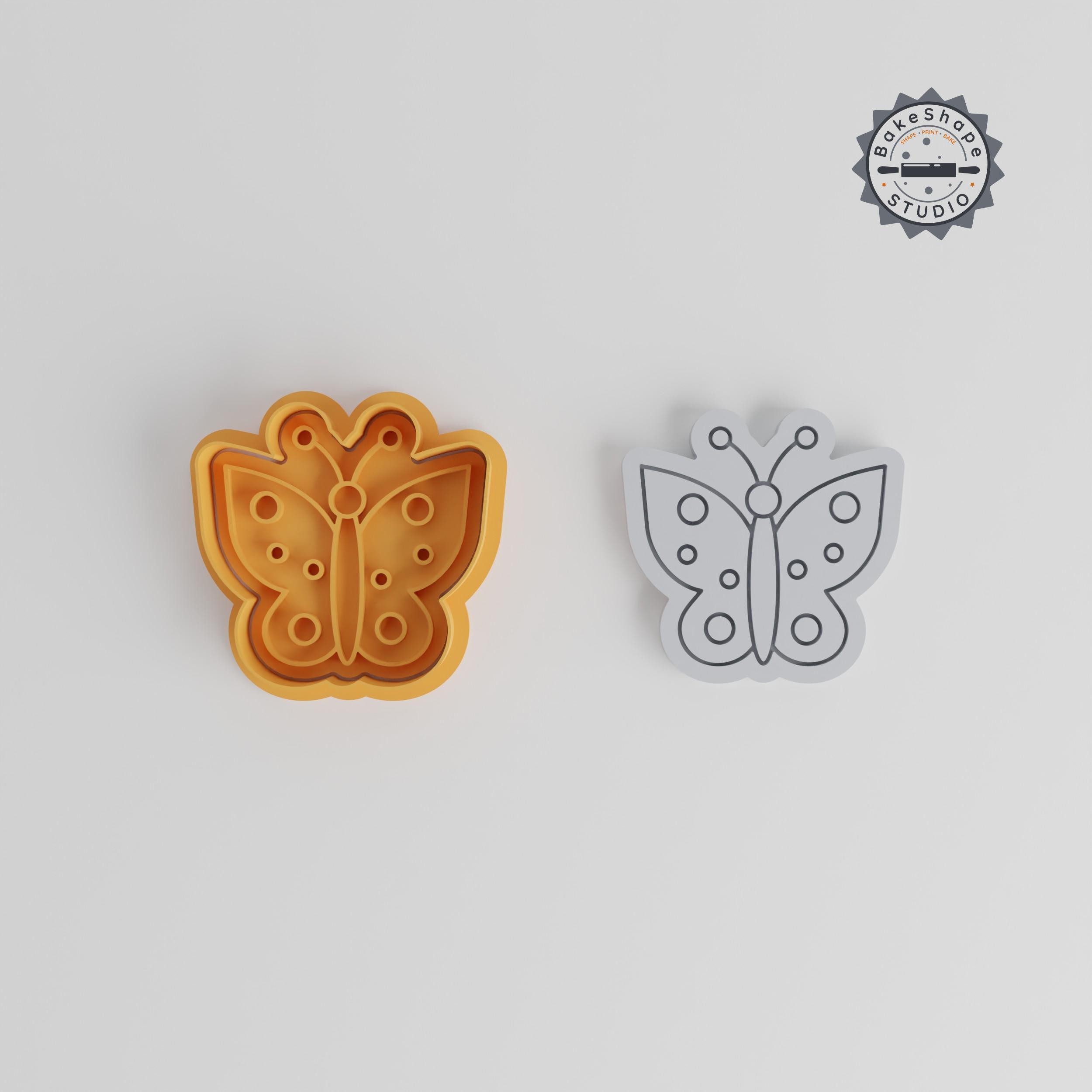 🦋 Butterfly Shape Cutter & Stamp Set, Perfect for Cookies & Fondant ...
