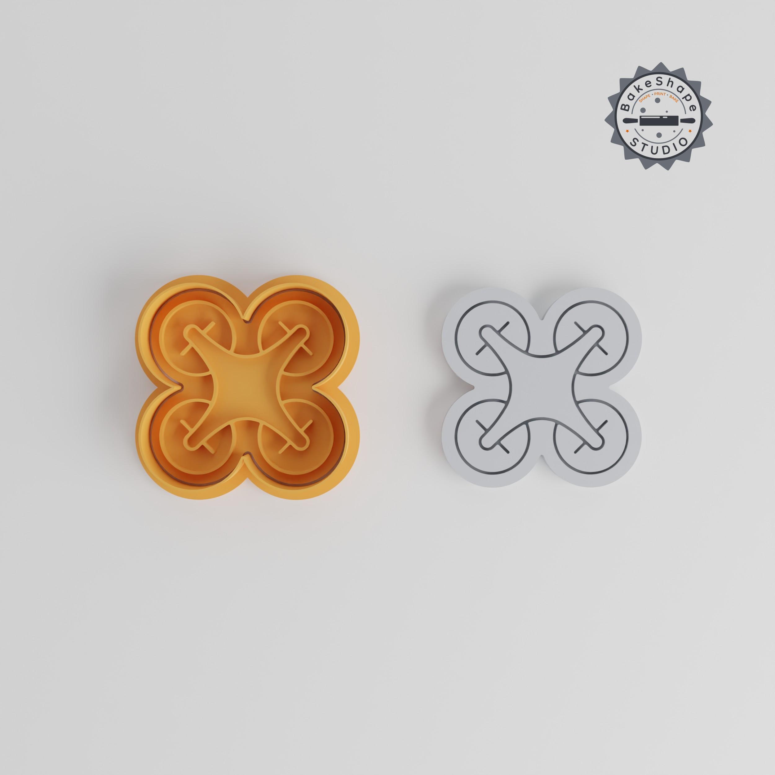 🍽️ Quad Rotor Drone Cutter & Stamp Set, 3 Sizes, Perfect for Cookies ...