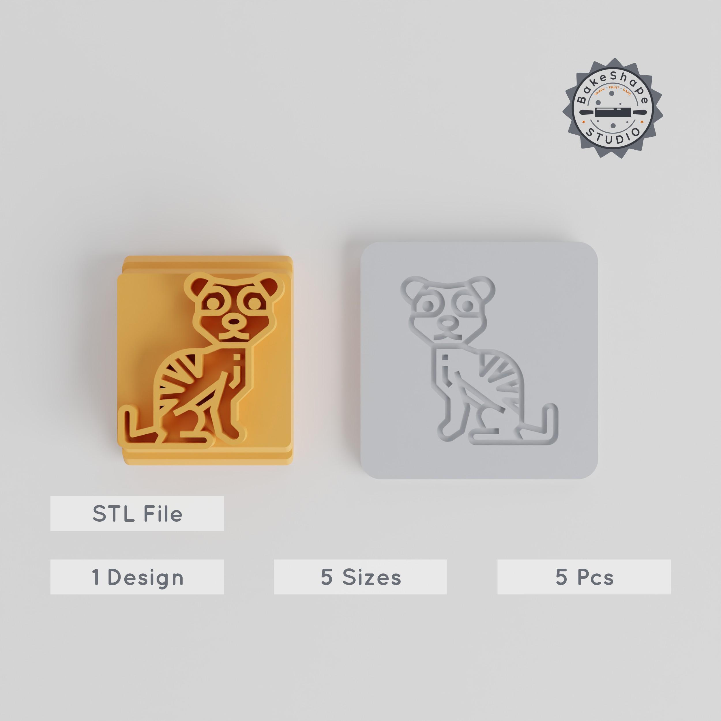 🦡 Meerkat Stamp Tile Set, 5 Sizes, Perfect for Clay, Cookies & Fondant ...