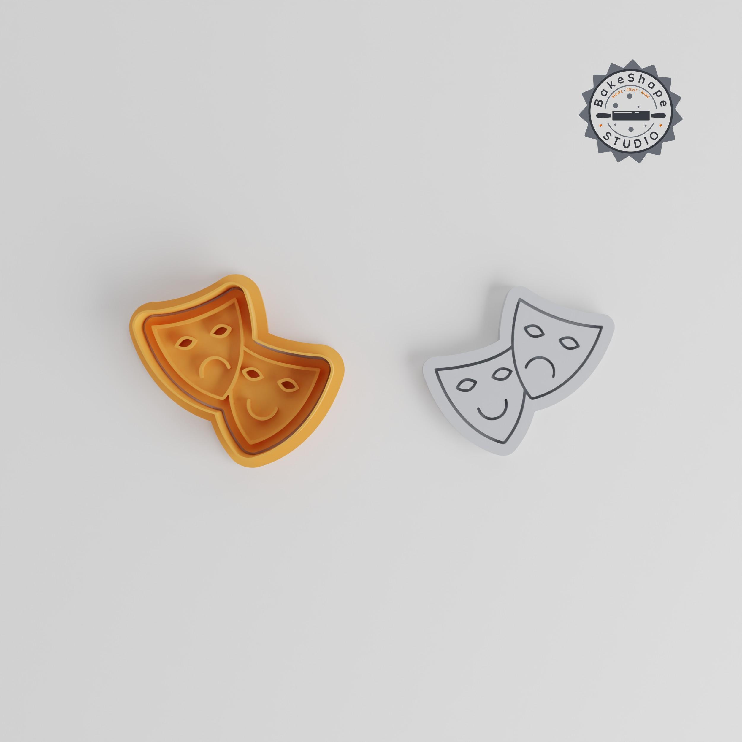 🍪 Theatrical Drama Cookie Cutter & Stamp Set, Perfect for Cookies ...