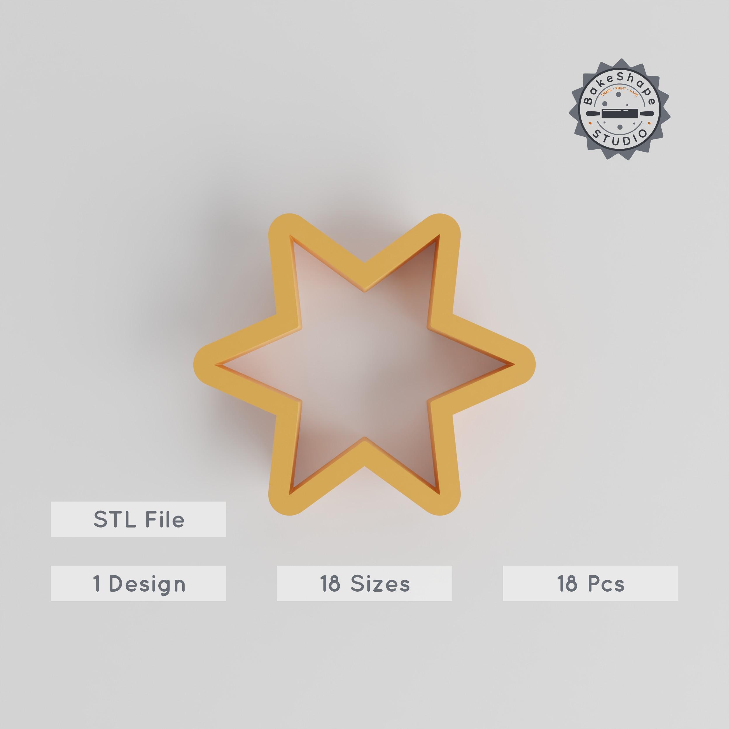 ⭐ Star Shape Cutter Set, 18 Sizes, Ideal for Cookies, Fondant & Clay ...