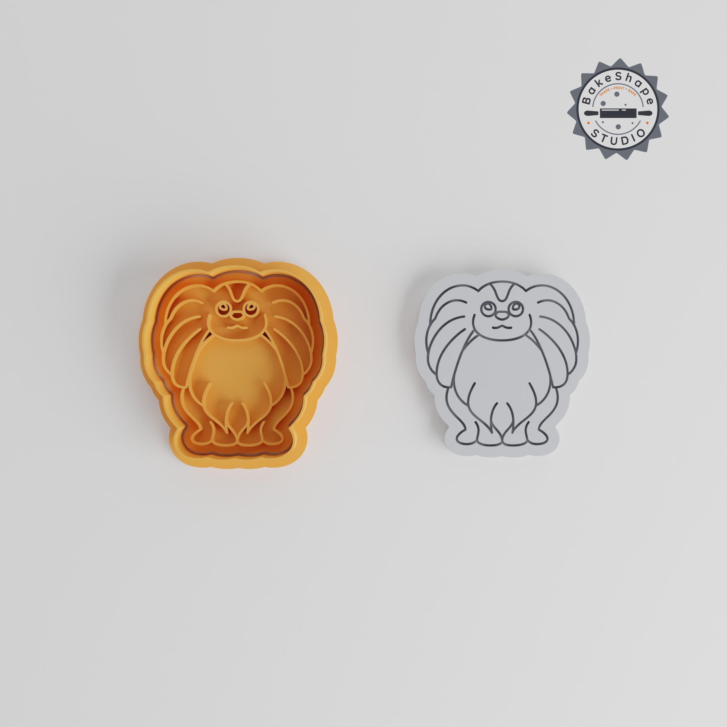🍪 Papillon Shape Cutter & Stamp Set, Puppy Cookie & Fondant Decor ...