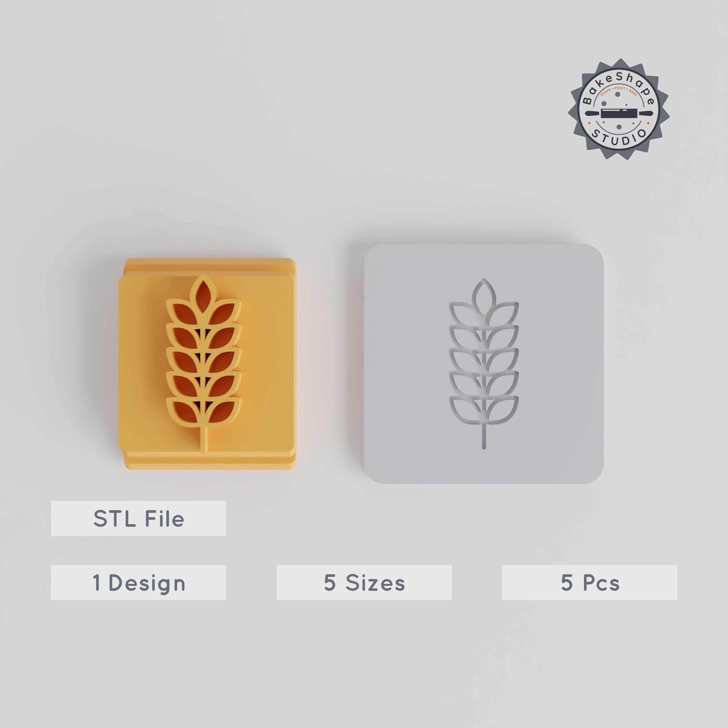 🍽️ Wheat Stamp Tile Set, 5 Sizes, 20-40mm, Perfect for Clay & Cookies ...