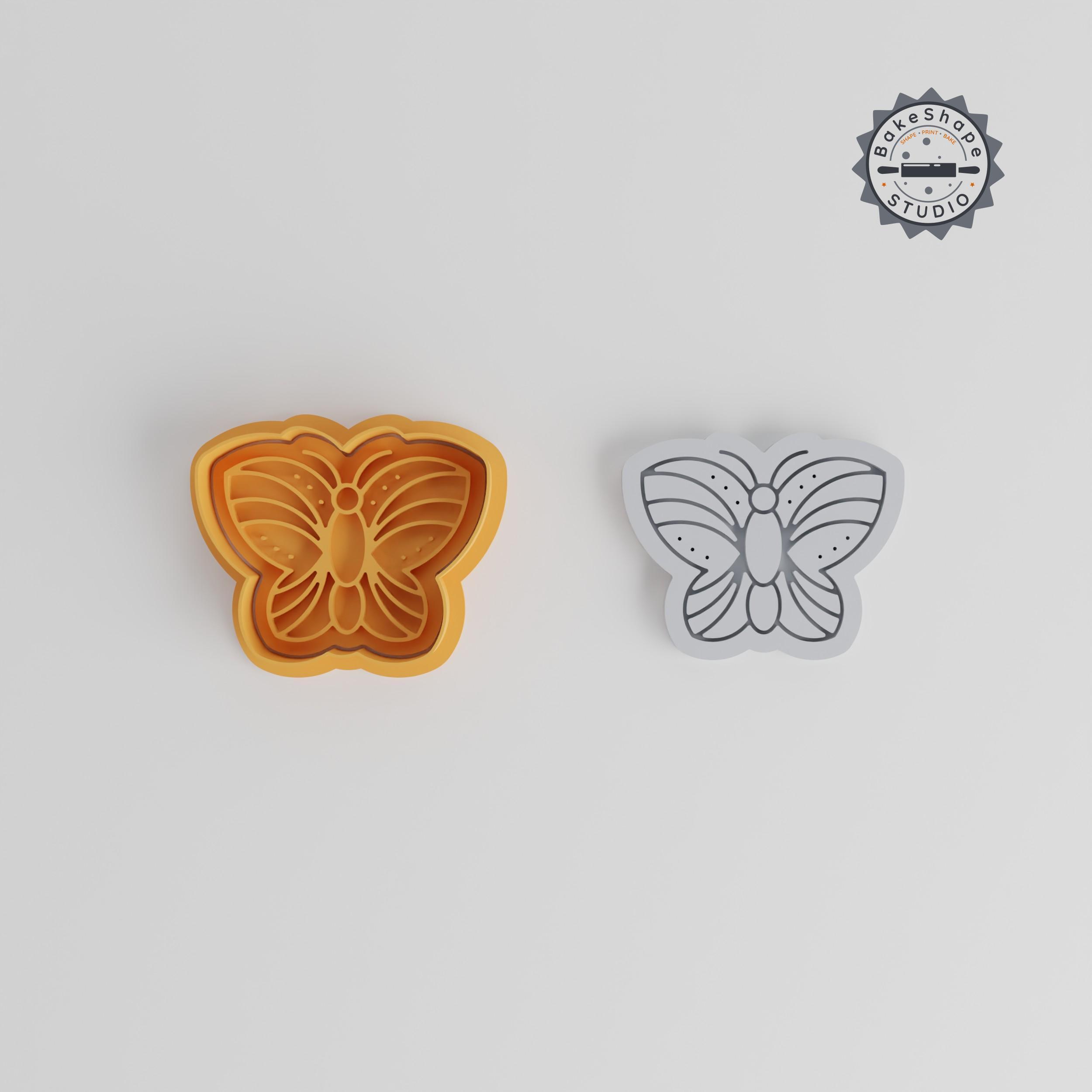 🦋 Butterfly Shape Cutter & Stamp Set, Perfect for Cookies & Fondant ...