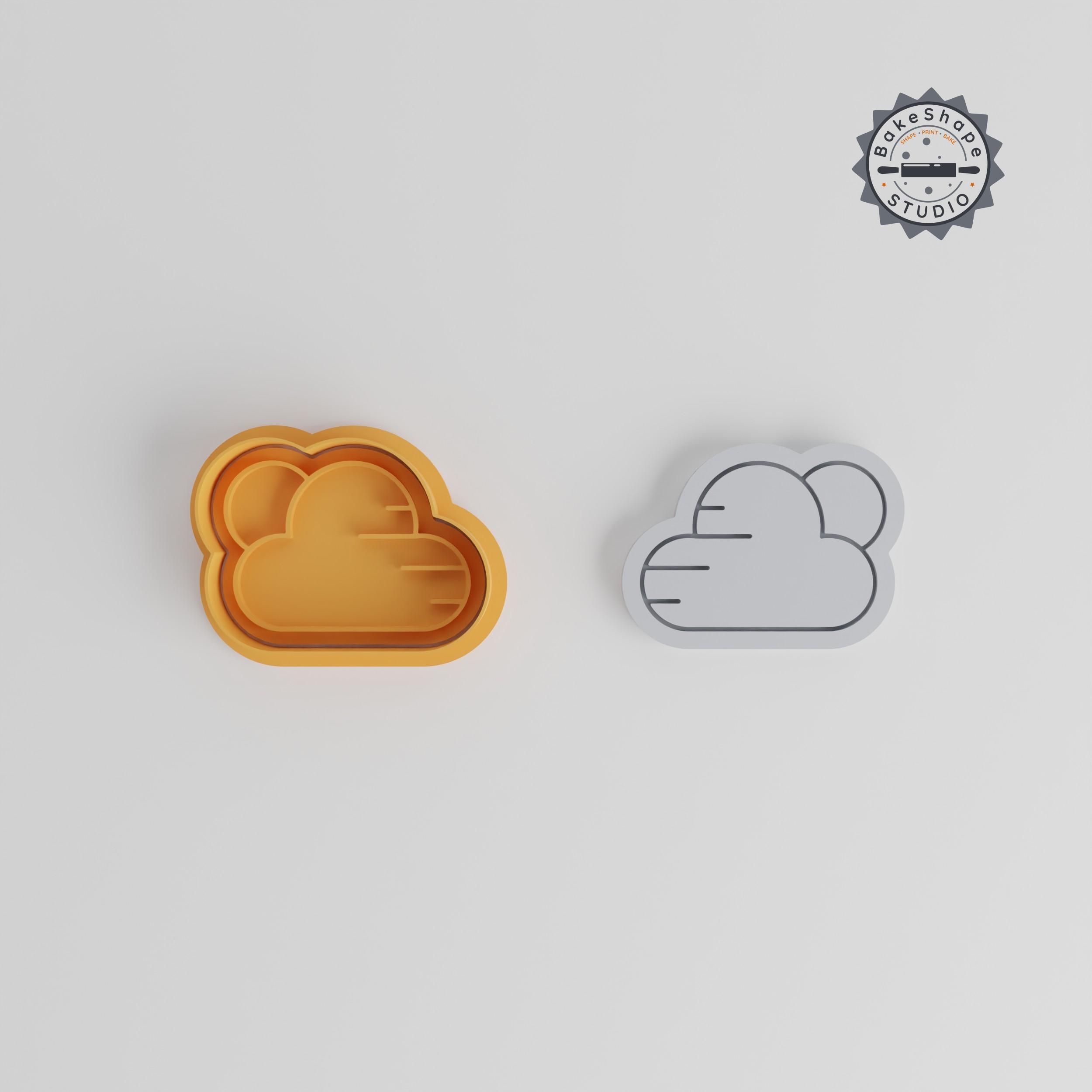 🍪 Weather Cookie Cutter & Stamp Set, Cloudy & Sunny Designs, 6 Piece, S ...