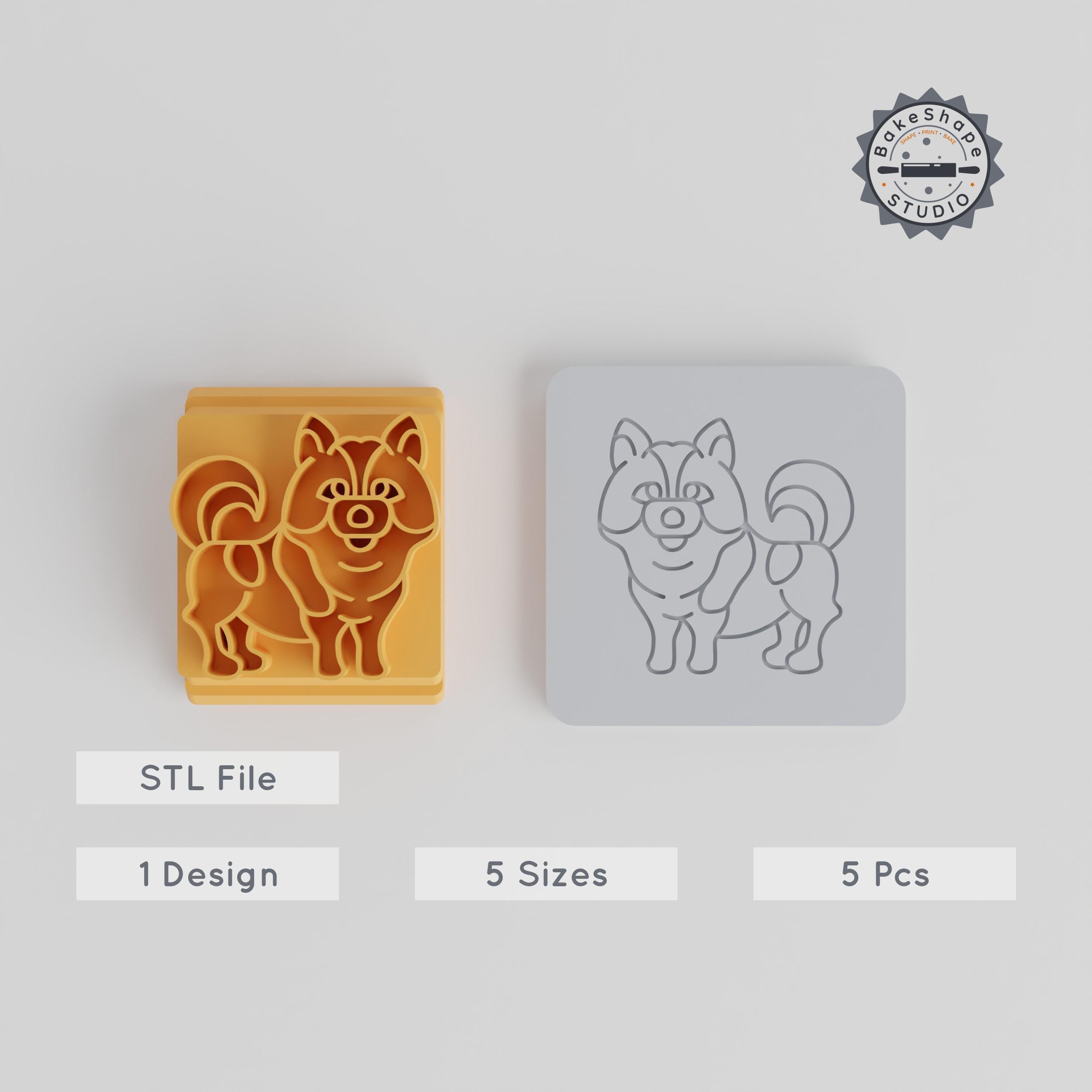 🐕 Bang Kaeo Набор штампованных плиток с собаками, 5 размеров, идеально подходит для глины ...