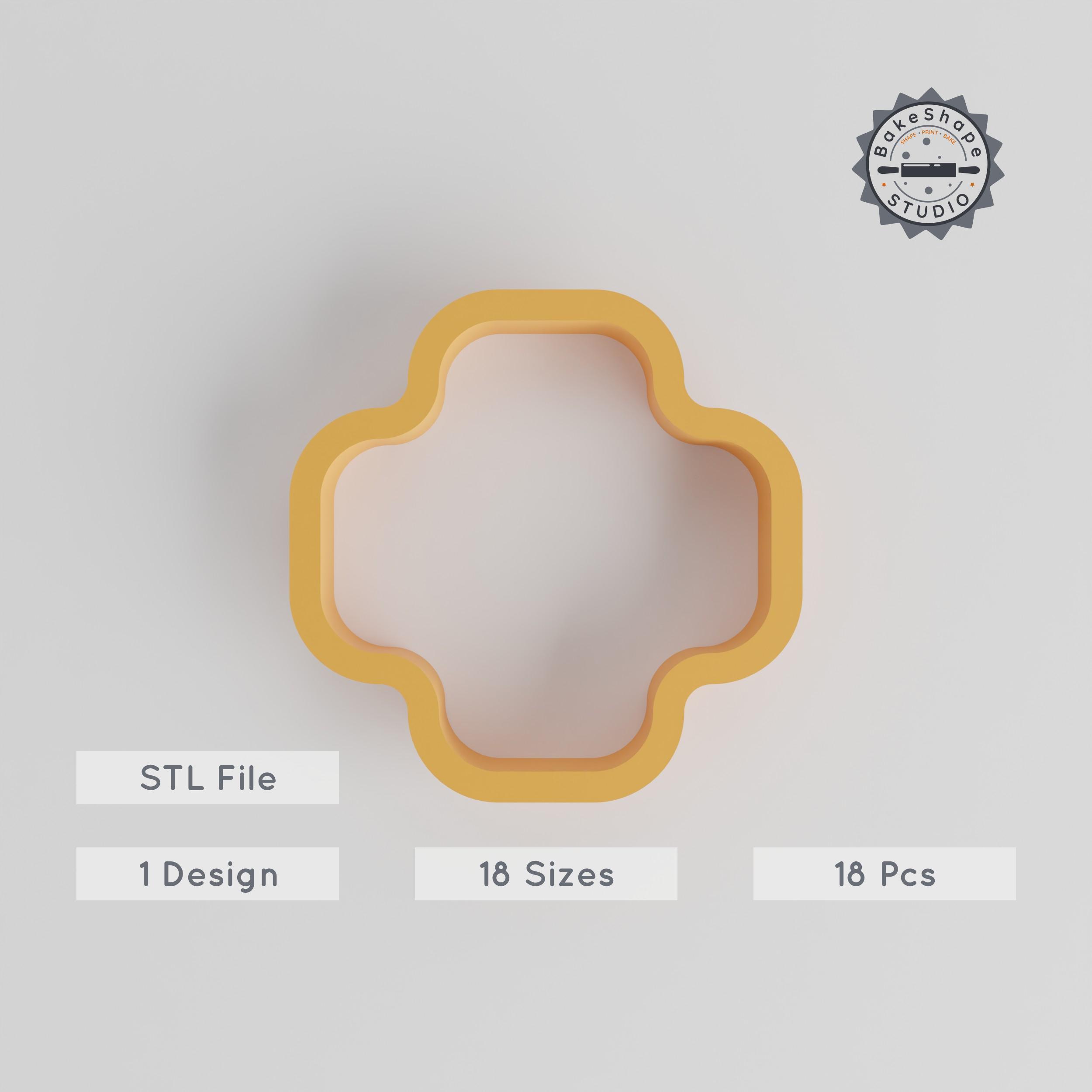 🍽️ Geometric Shape Cutter Set, Sizes 0.75