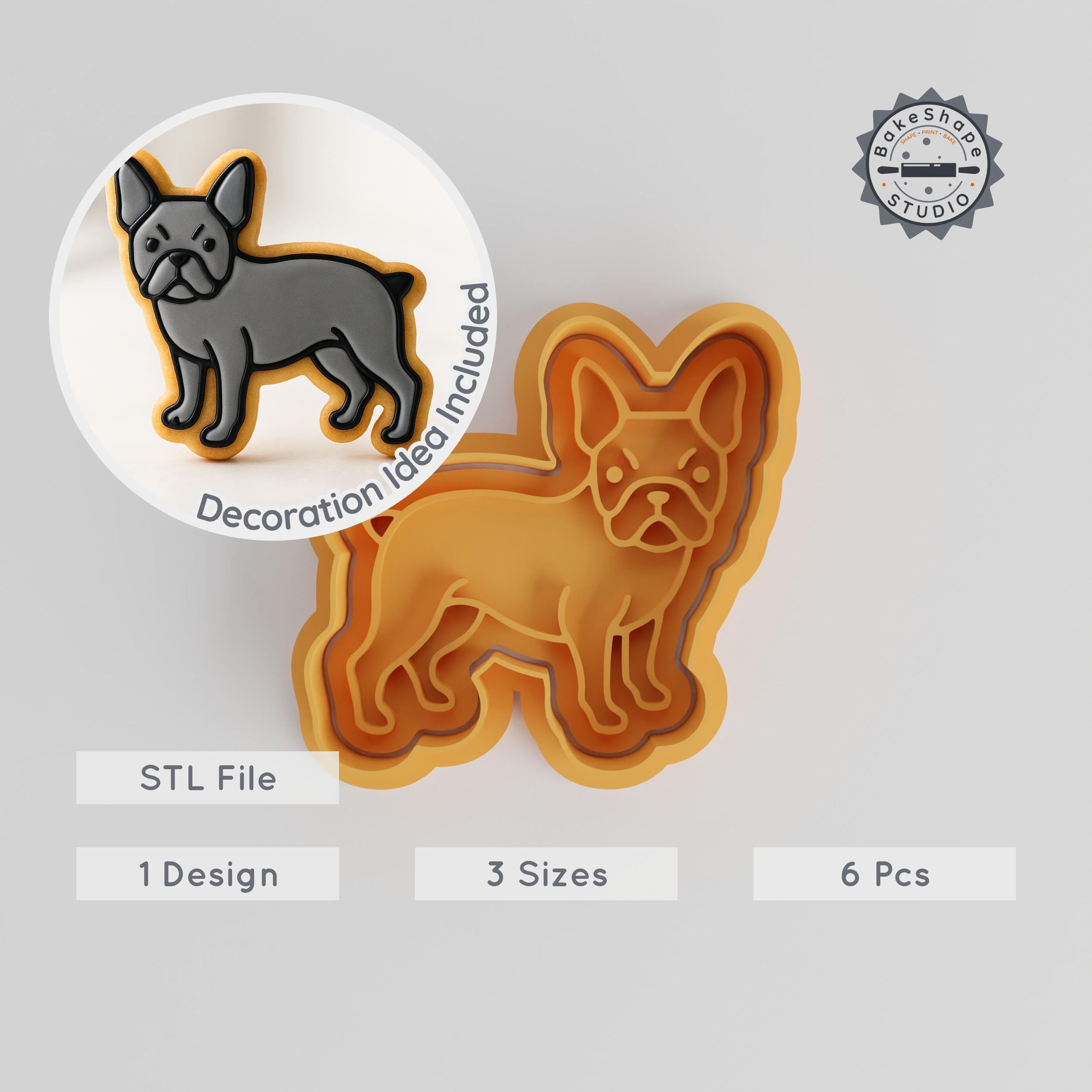 🍪 Boston Terrier Cookie Cutter & Stamp Set, Terrier Puppy Shapes for ...