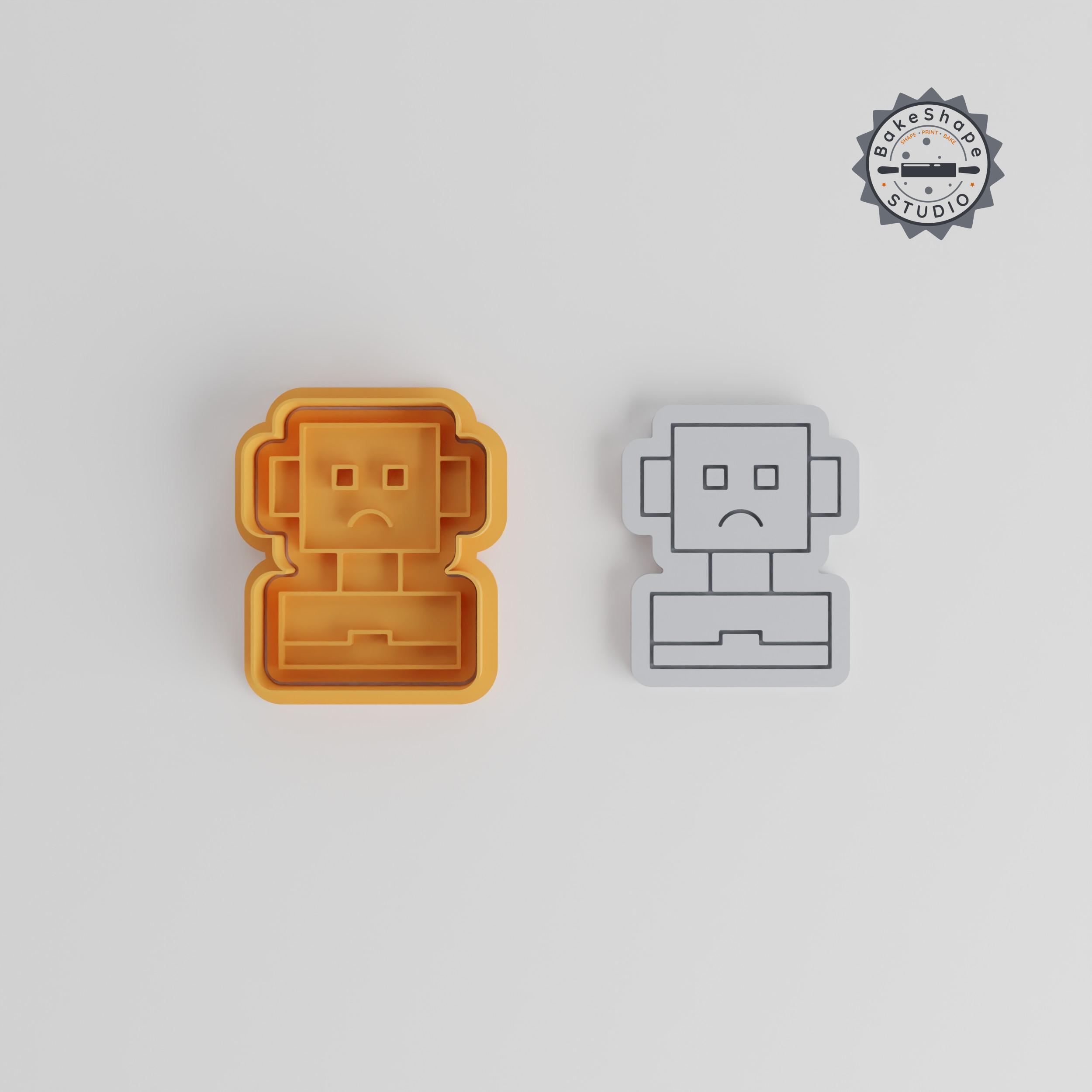 🤖 Robot Shape Cutter & Stamp Set, Perfect for Cookies & Fondant ...