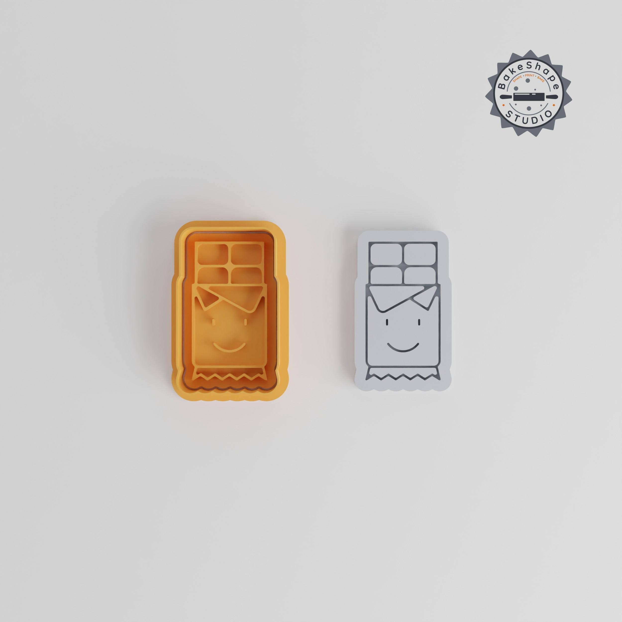 🍫 Kawaii Chocolate Shape Cutter & Stamp, Cookie & Fondant Mold Set ...