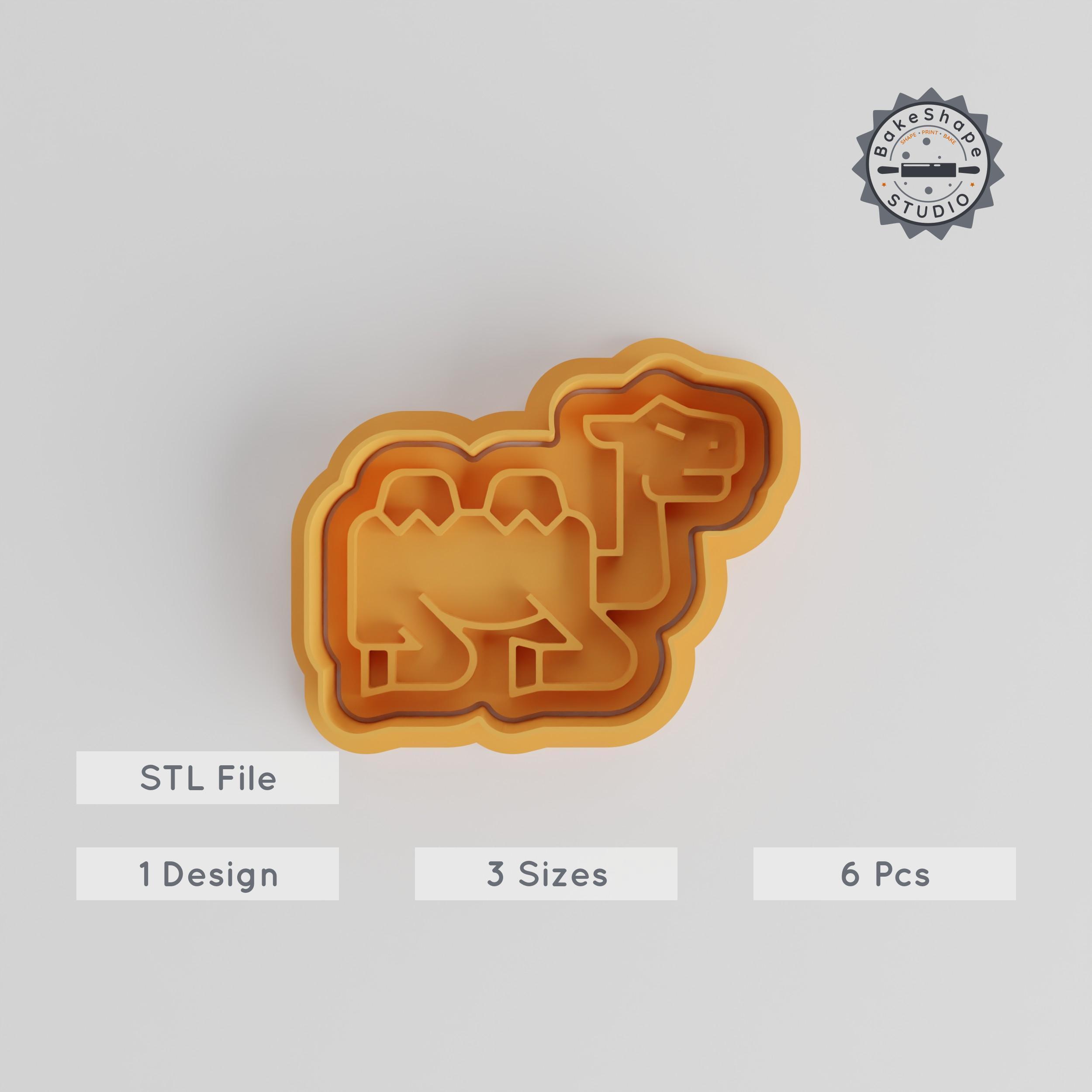🐪 Camel Shape Cutter & Stamp, Wildlife Zoo Animal, Cookie & Fondant, S ...