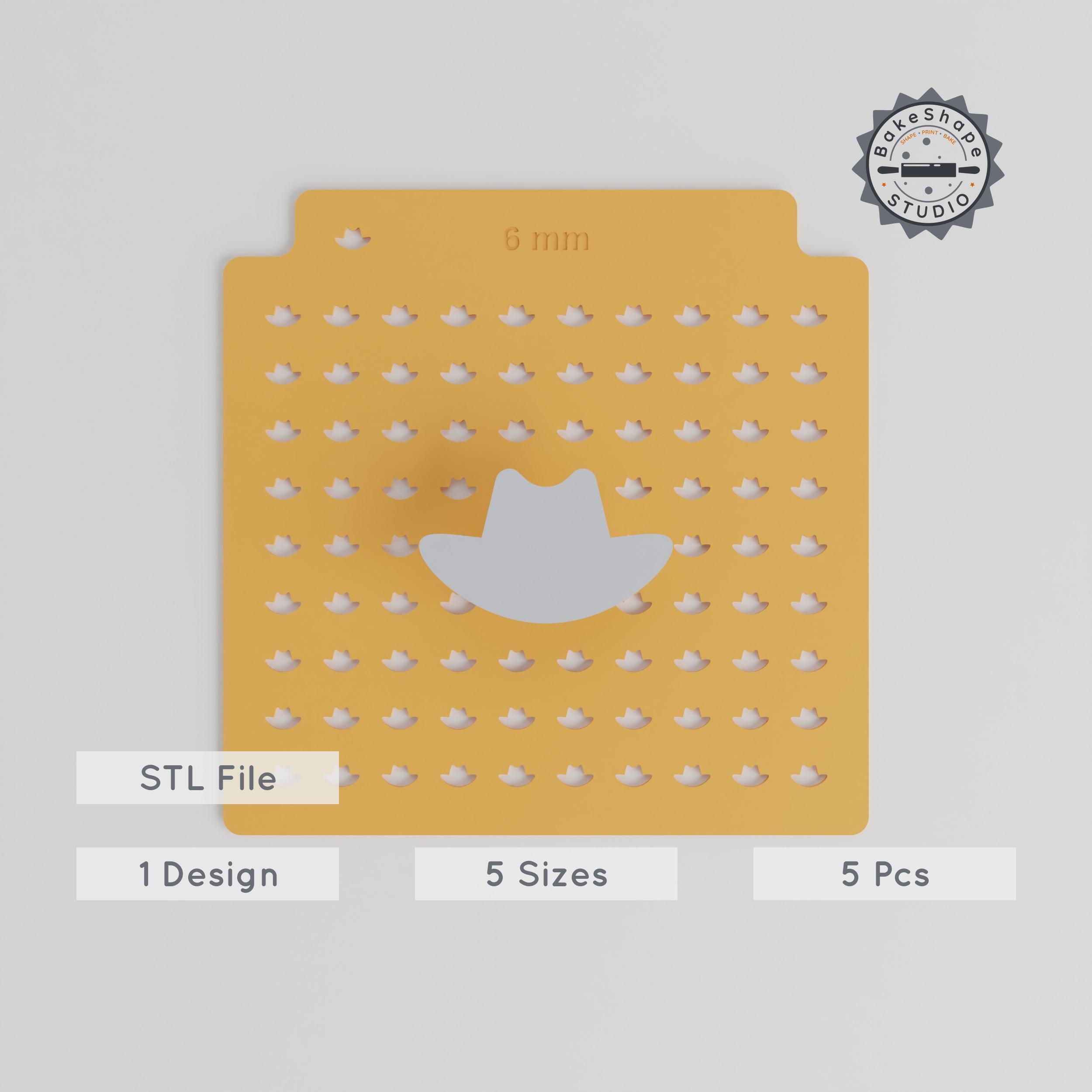 🤠 Cowboy Hat Sprinkle Stencil, 5 Sizes, Compatible with Sprinkles ...
